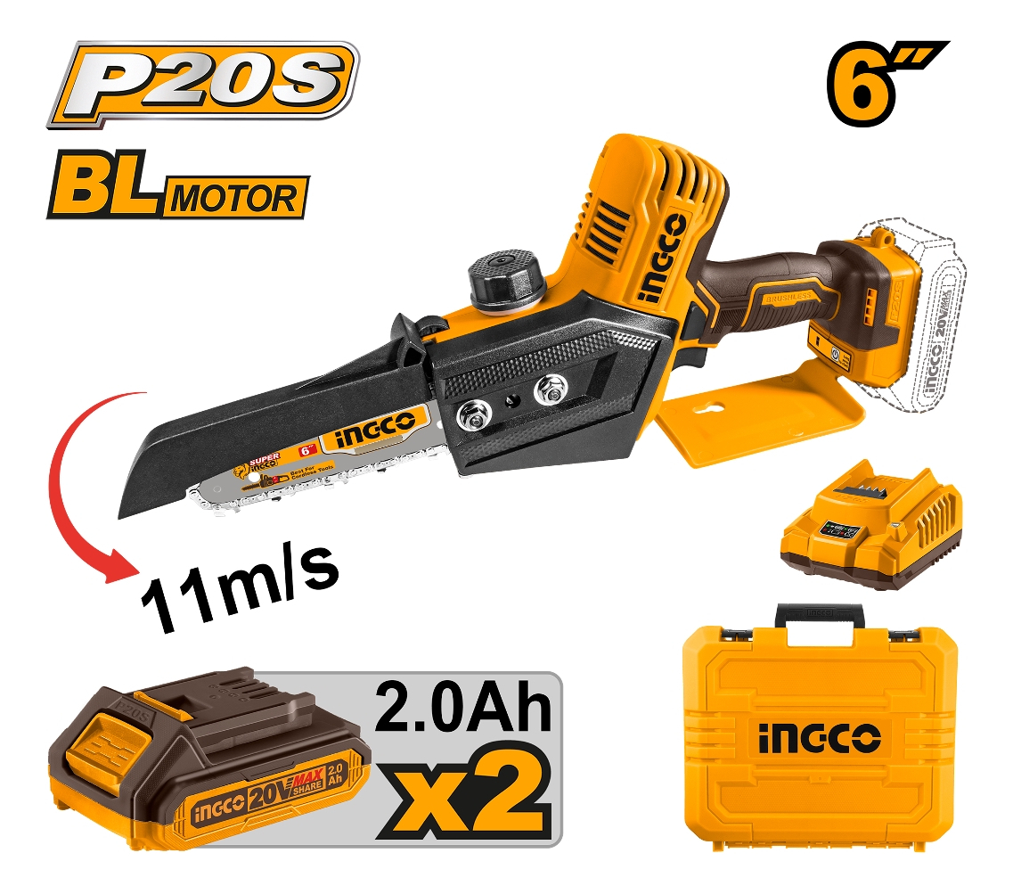 Mini Motosierra 20v P20s 6 C 2 Xbat Carg Ingco Cgsli20686 – kirkor