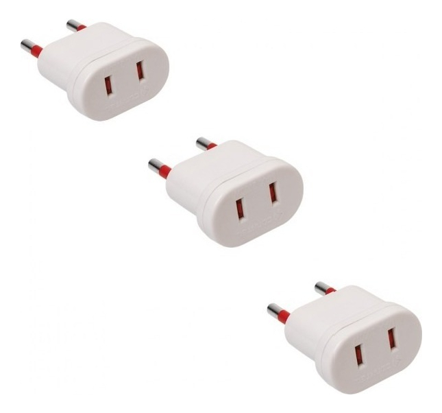 Adaptador Conatel Ficha Americana Blanco Pack 3 Kirkor – kirkor